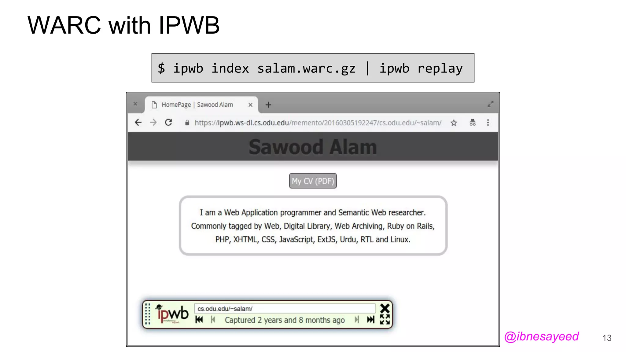 Web ARChive (WARC) File Format | PPT