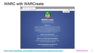 Web ARChive (WARC) File Format | PPT