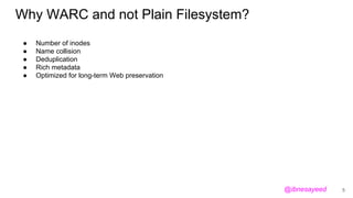 Web ARChive (WARC) File Format | PPT