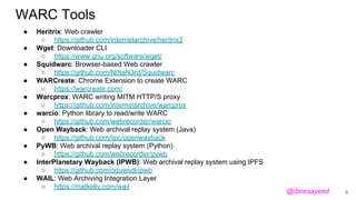 Web ARChive (WARC) File Format | PPT