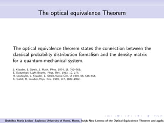 A New Lemma of the Optical Equivalence Theorem and applications in optomechanical systems | PDF