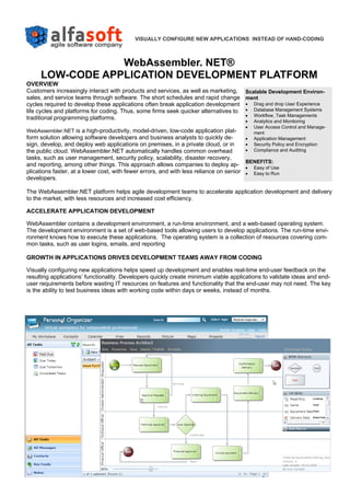 WebAssembler.NET® Business Process Management System | PDF | Operating Systems | Computer ...