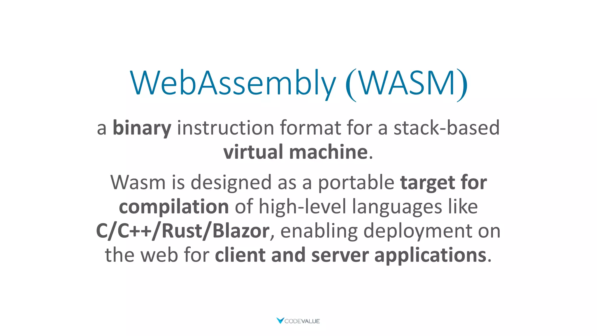 Web assembly - Future of the Web | PPTX