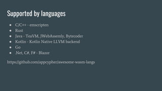 Web assembly: a brief overview | PPTX | Web Development | Internet