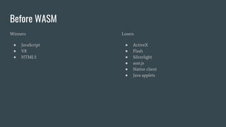 Web assembly: a brief overview | PPTX | Web Development | Internet