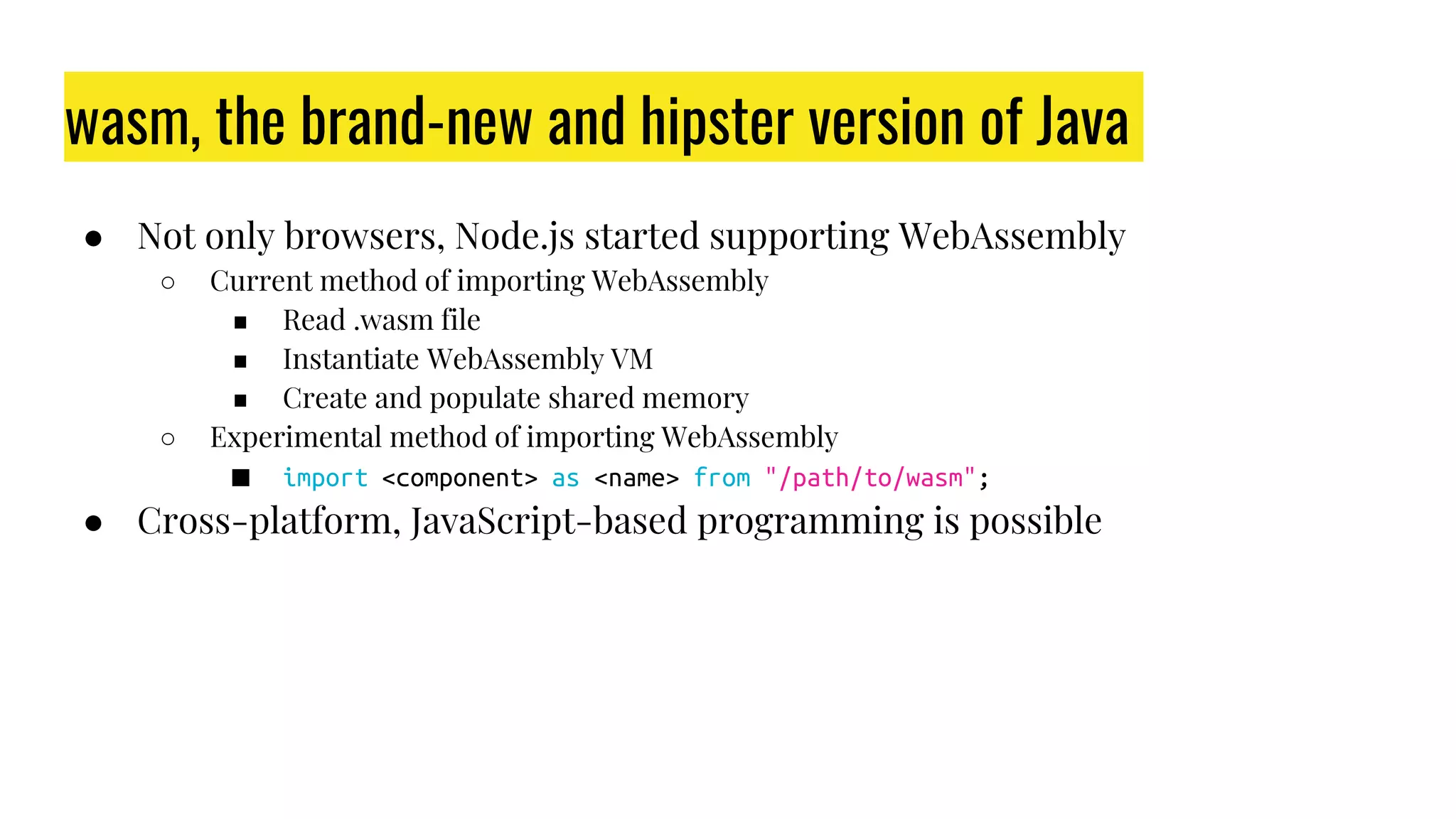 WebAssembly: In a Nutshell | PPTX
