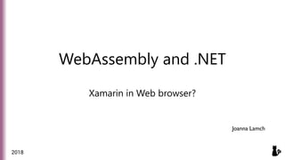 WebAssembly and .NET