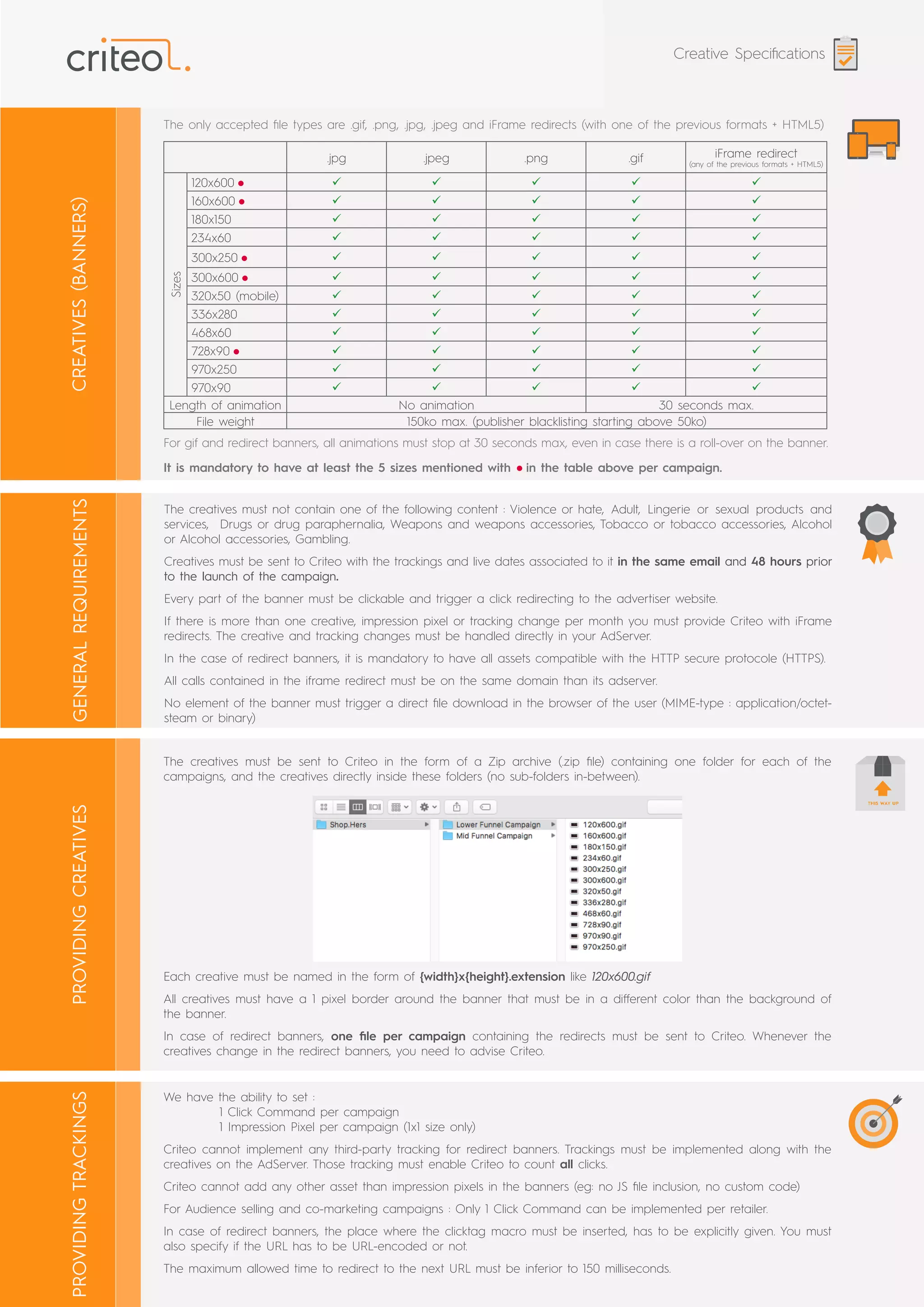 Criteo - specs créas pour Webassoc | PDF