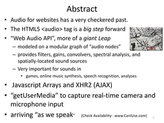 A (Mis-) Guided Tour of the Web Audio API | PPT