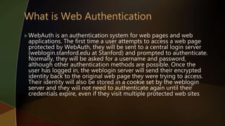 Web authentication | PPTX
