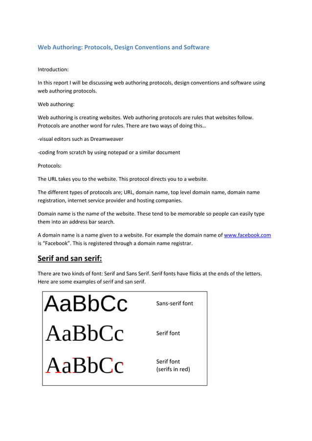 Web authoring | DOCX | Technology & Computing