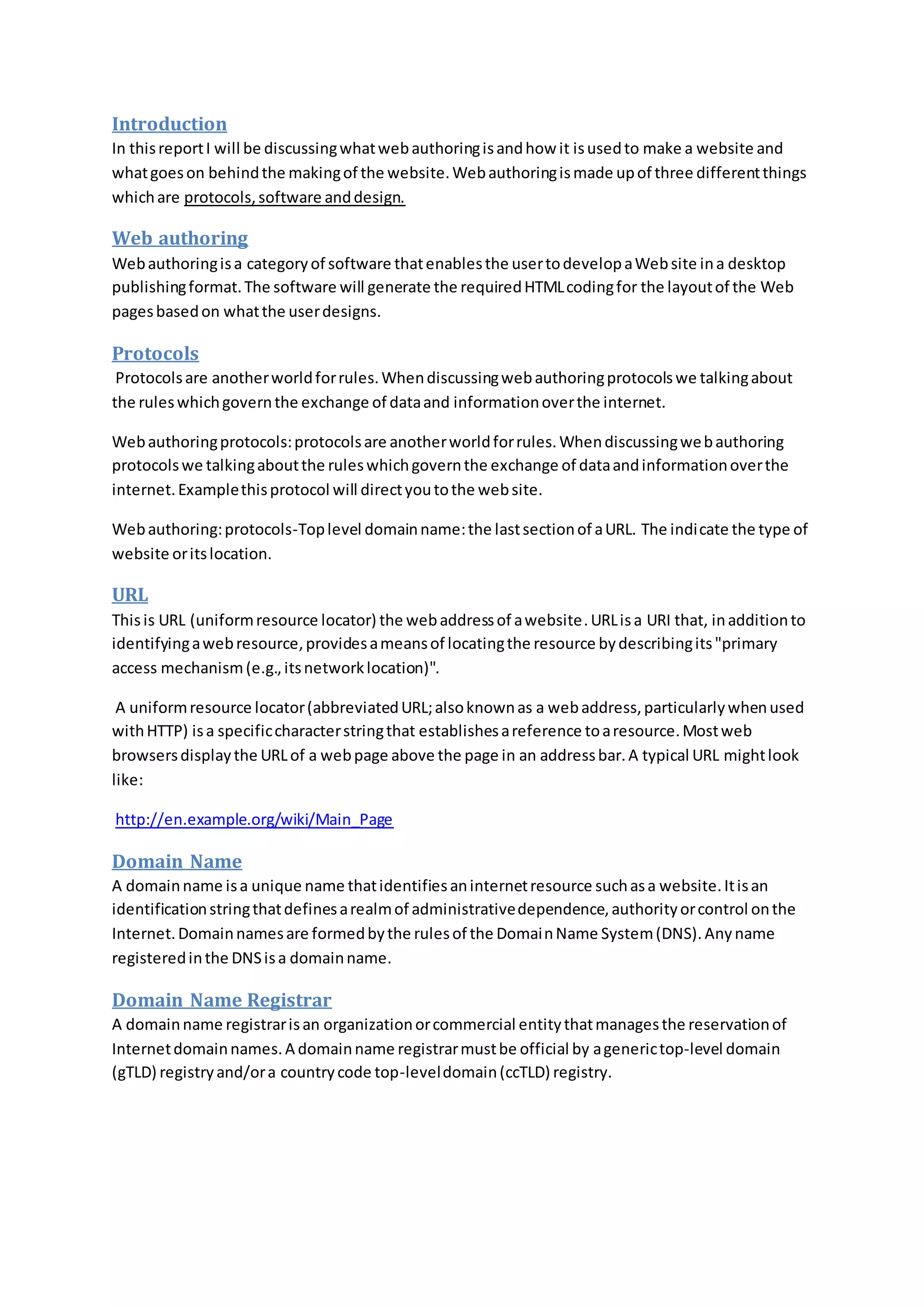 Web authoring a1 | PDF