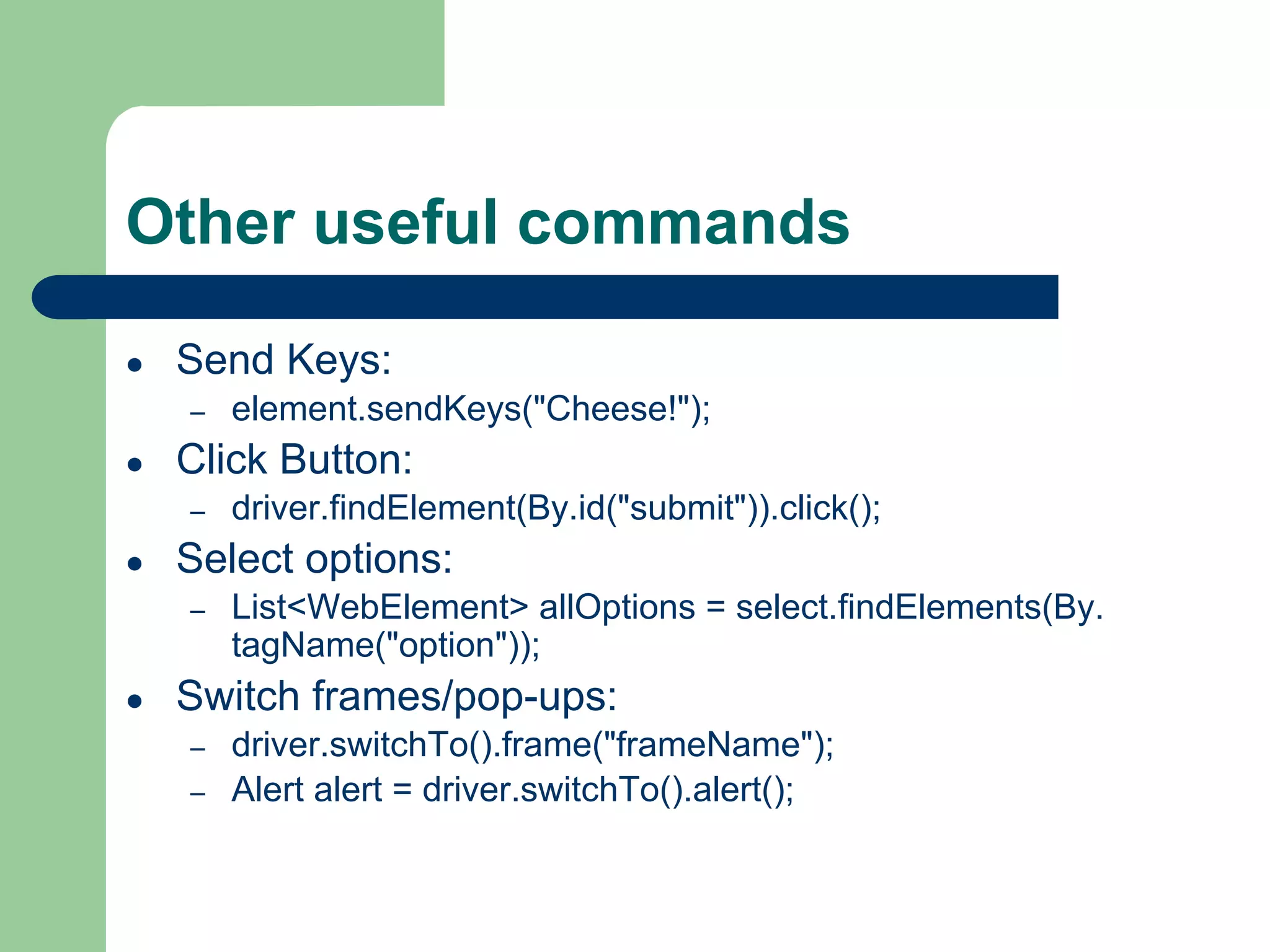 Web Automation Using Seleniumppt Web Development Internet