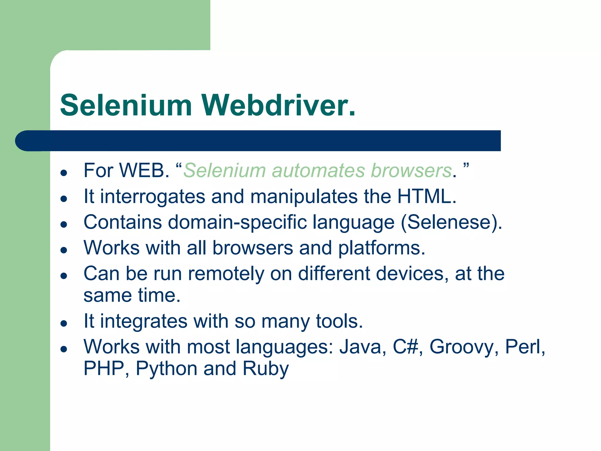 Web Automation Using Seleniumppt 5061