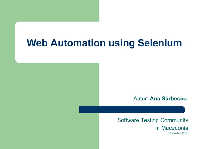Web Automation Using Seleniumppt Web Development Internet 8404