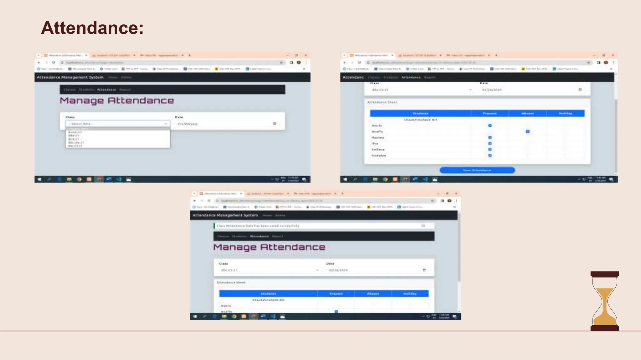 web based attendance model project ppt.pptx | Web Development | Internet