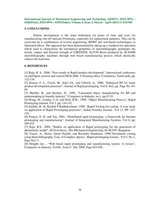 Web based e manufacturing of prototypes by using rapid prototyping technology | PDF