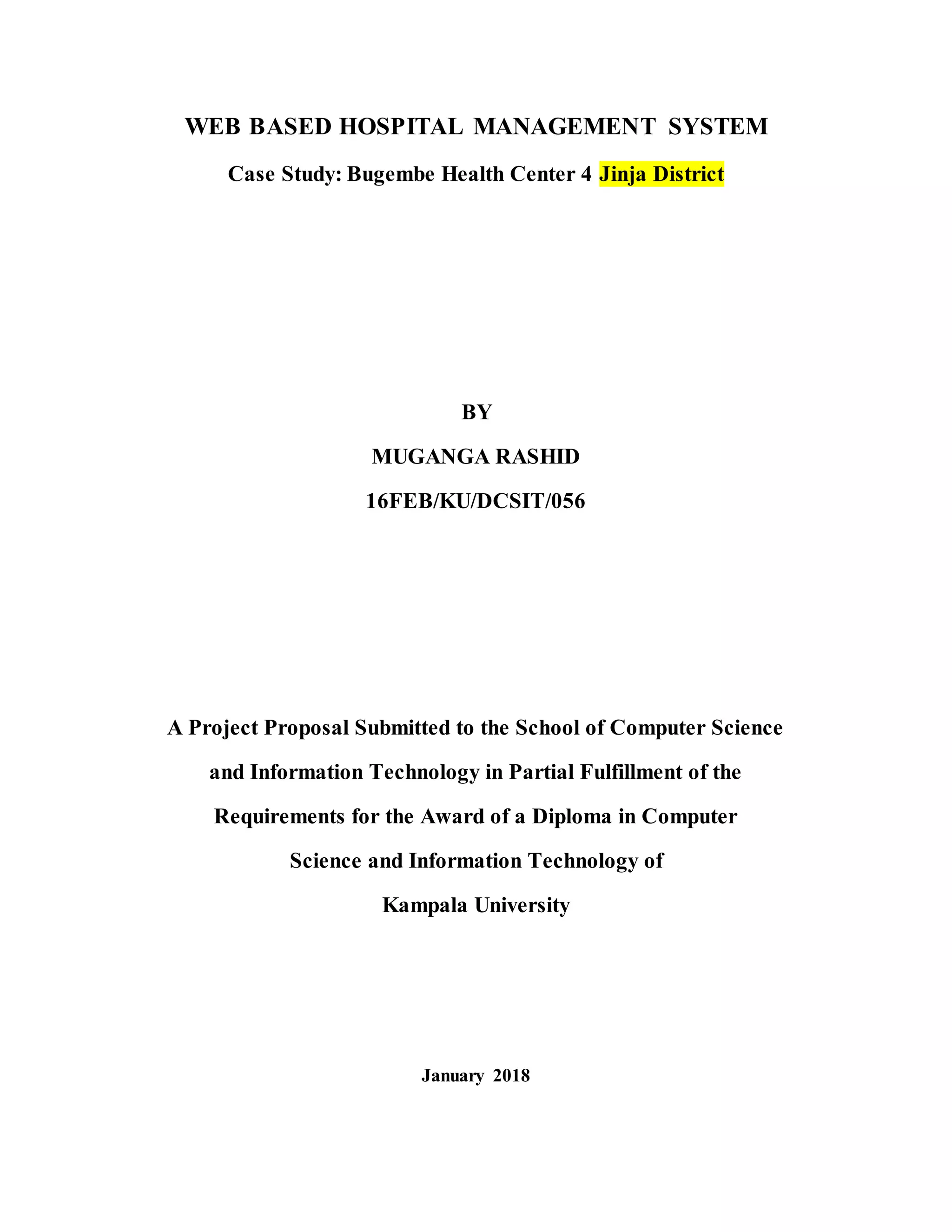 Web based hospital management system | PDF