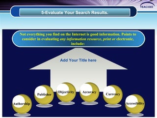 Web based information resources | PPT