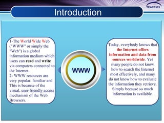 Web based information resources | PPT