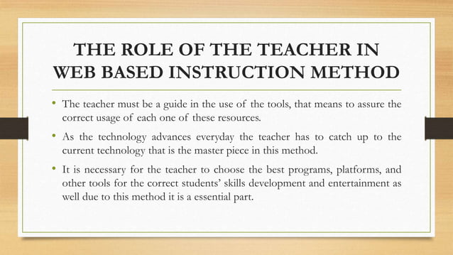 Web based instruction method | PPT