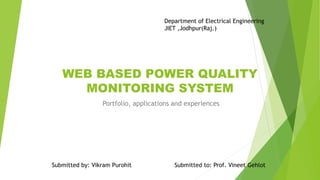 Web based power quality monitoring system | PPTX