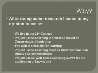 Web based project based learning | PPT