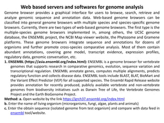 Web based servers and softwares for genome analysis | PPTX