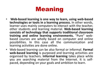 Web base instruction | PPTX