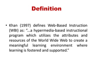 Web base instruction | PPTX