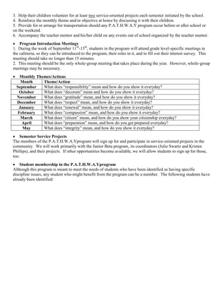 Webb Bridge Middle School Student Mentor Program | PDF