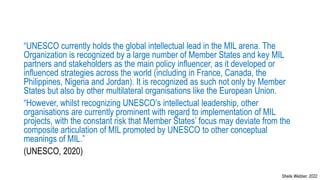 UNESCO - Media and Information Literacy initiatives | PDF