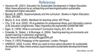 Curriculum, community, context, sustainability: A reflection | PPT