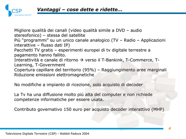 Webbit TV digitale terrestre | PPT