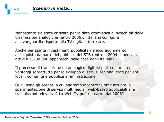Webbit TV digitale terrestre | PPT