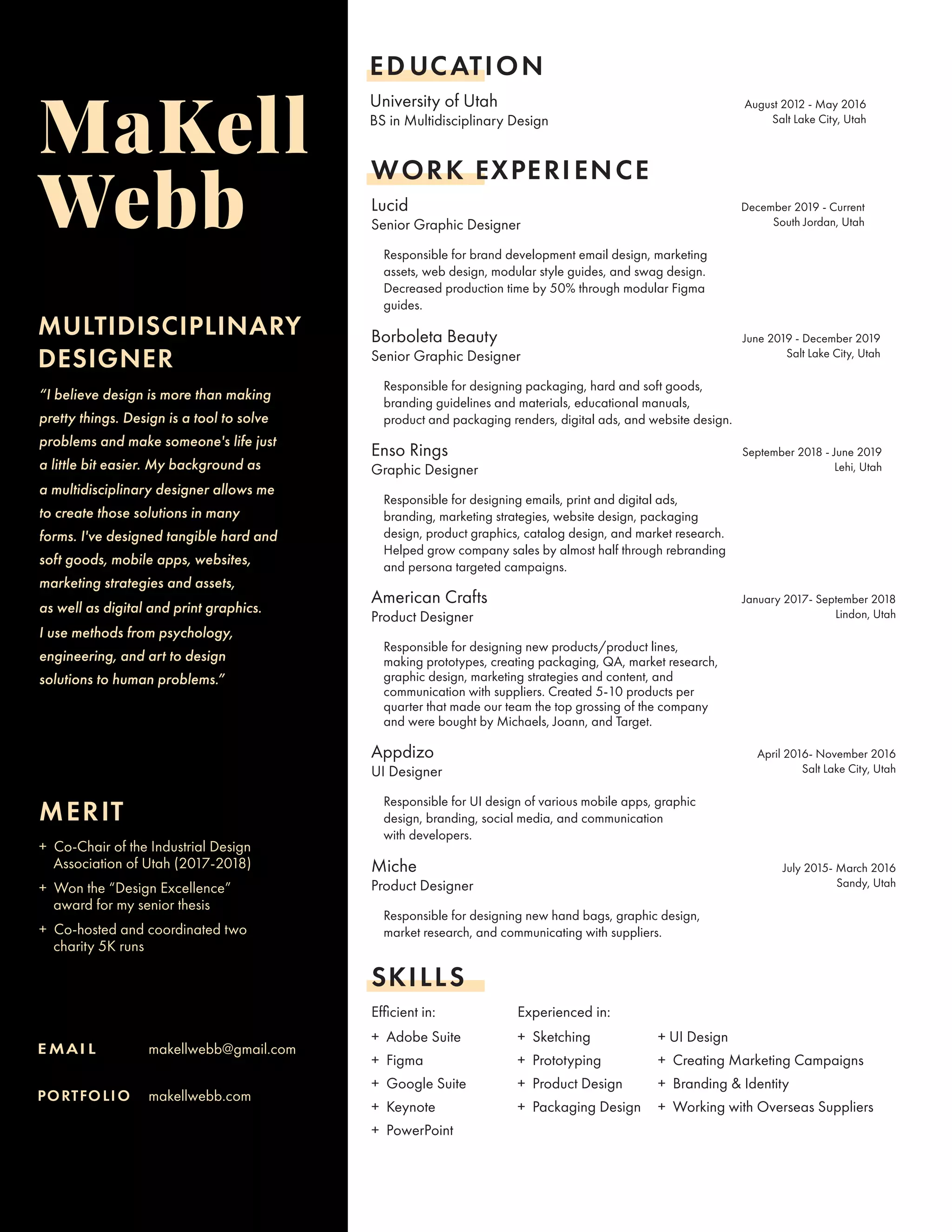 MaKell Webb Resume | PDF | Business | Business and Finance