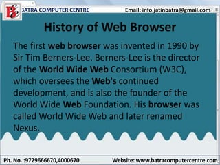 Web Browser ! Batra Computer Centre | PPTX | Browsers | Computer ...