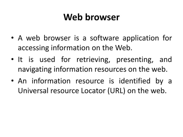 Web browser | PPTX | Browsers | Computer Software and Applications