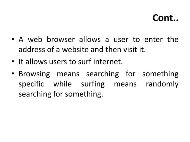 Web browser | PPTX | Browsers | Computer Software and Applications