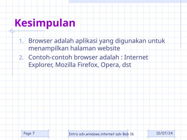 Materi Jaringan Internet untuk Kelas sembilan | PPT