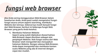 materi web browser kelas sembilan informatika | PPTX