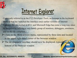 Web Browser And Search Engine ! Batra Computer Centre | PPTX | Search | Internet