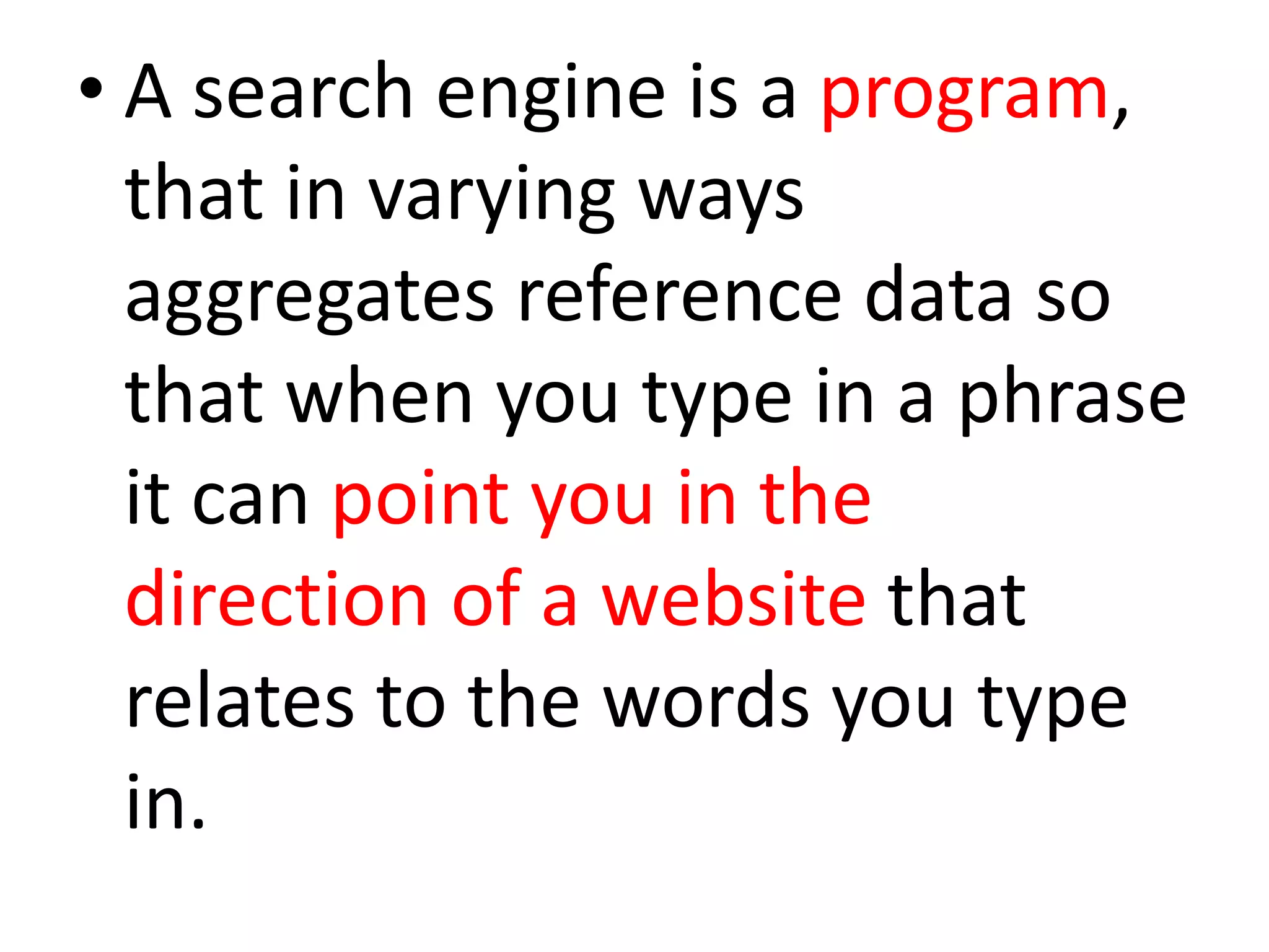 Web browser and search engine | PPTX