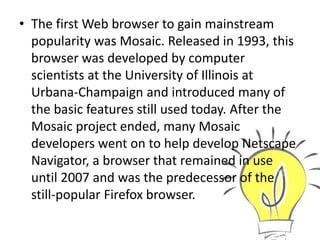 Web browser and search engine | PPTX