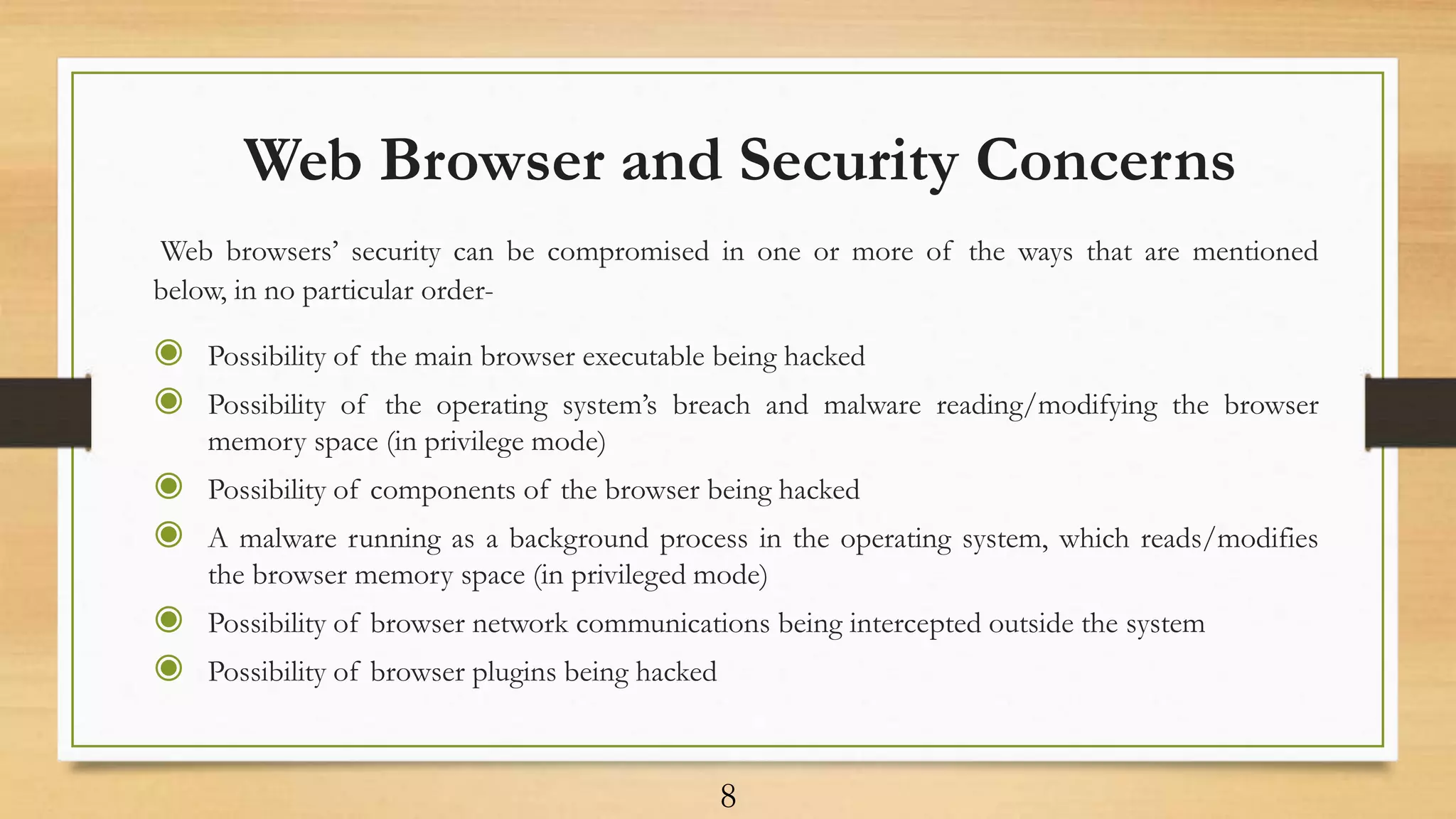 Web browser and Security Threats | PPTX