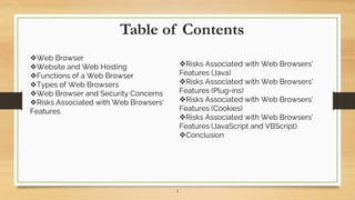 Web browser and Security Threats | PPTX