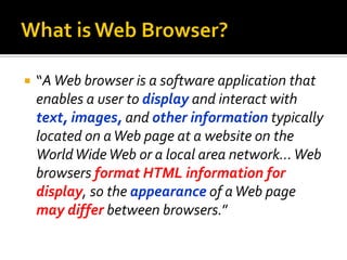 Web Browser Demystified | PDF | Browsers | Computer Software and ...