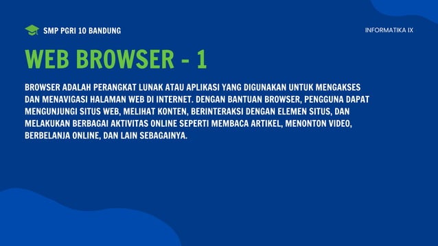 Materi Pembelajaran Web Browser Bagian I | PPT