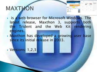 Web browsers | PPTX
