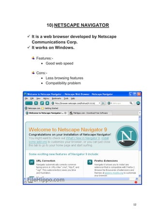 Top 10 Internet Browsers | PDF